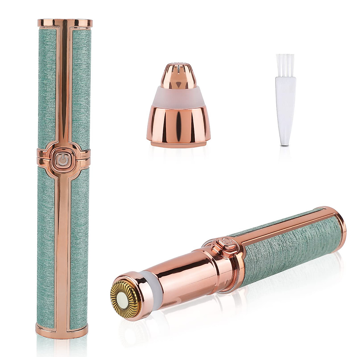 Facial Hair Removal for Women, Number-one 2 in 1 Eyebrow Epilator Electric Painless Facial Hair Remover, Rechargeable Waterproof Shaver with Built-in LED Light for Peach Fuzz Eyebrow Lip Hair