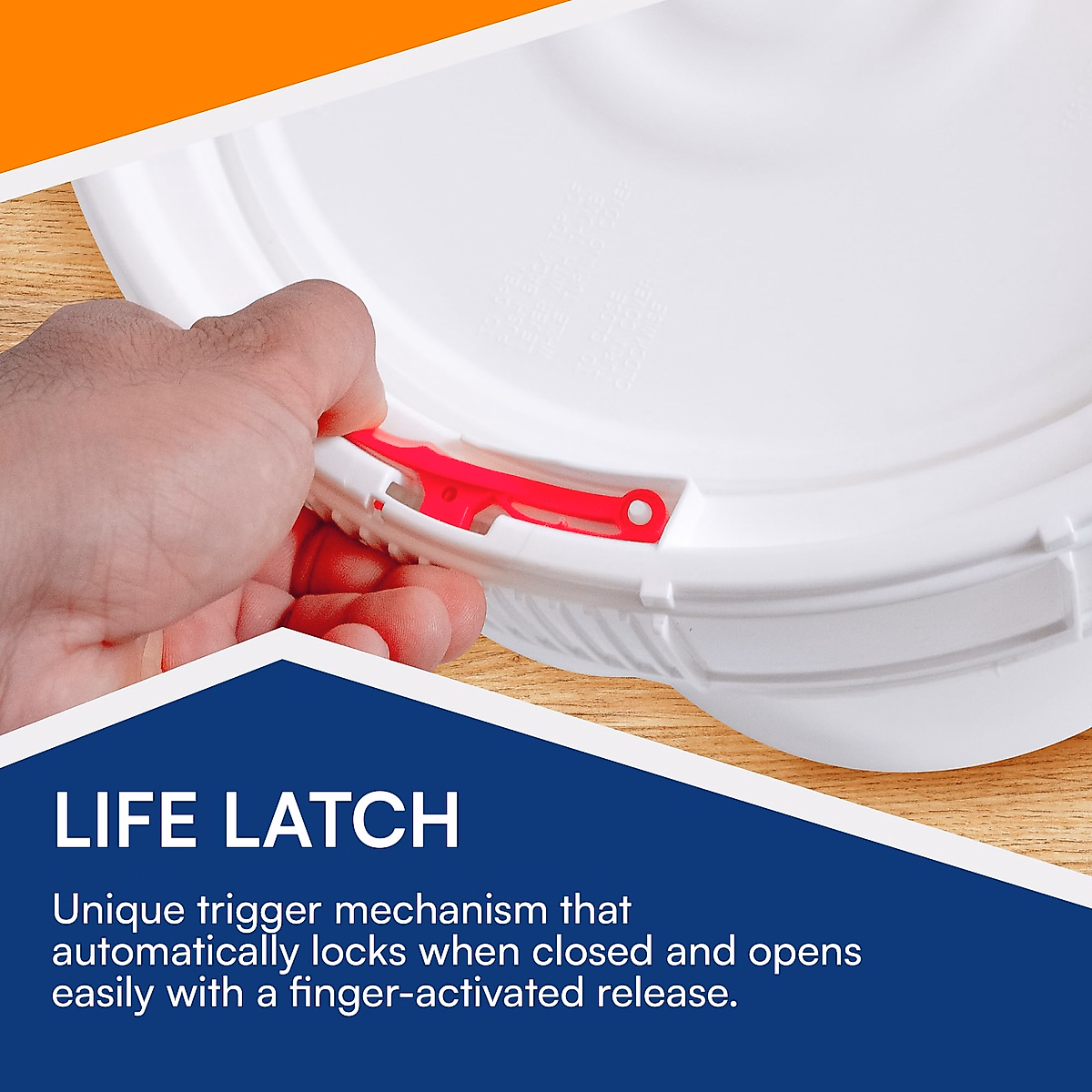 Food Grade 5 Gallon Bucket With Lid - 2 Pack - Includes Airtight Locking Screw On Lids - Pair of White 5 Gal Food Safe Buckets with Lids Perfect for Food Storage and Brining