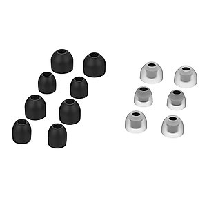 AWADUO for Sony WF-1000XM3 Silicone Earpads, Silicone Protective Earphone Ear Tips Case Cover Shell for Sony WF-1000XM4, Soft and Durable(Silicone Black)