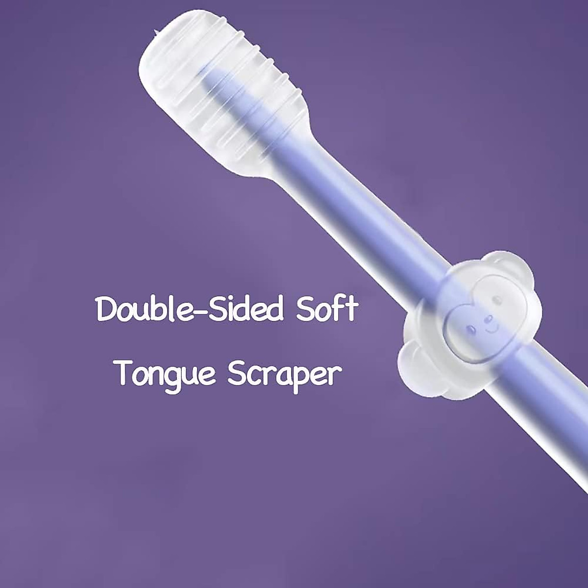 PandaEar 3 Pack Silicone Toddler Toothbrushes 0 to 18 Months, Baby Tongue Cleaner + U-Shaped ToothScrubber + First Toothbrush Teething, Gum Oral Cleaner