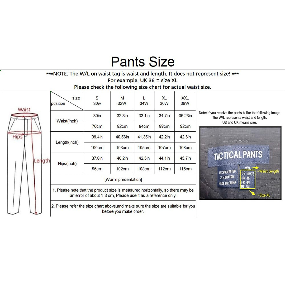 H World Shopping Military Army Tactical Airsoft Paintball Shooting Pants Combat Men Pants with Knee Pads WL (L)