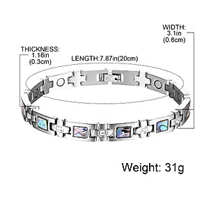 BioMag Magnetic Bracelet for Women for Pain Relief Titanium Steel Magnetic Therapy Bracelet Adjustable Bracelet with Sizing Tool Magnetic