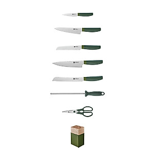 ZWILLING Now S Knife Block Set, 8-pc, Lime Green