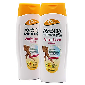 Avena Instituto Español Arnica Lotion Tired Legs, Improves Skin Appearance, Even Varicose Veins Areas, Refreshes Legs, 2-Pack of 17 FL Oz each, 2 Bottles