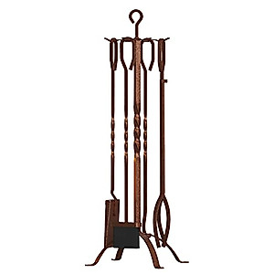 Fire Beauty 5 Pieces Fireplace Tools Set(Antique Bronze)