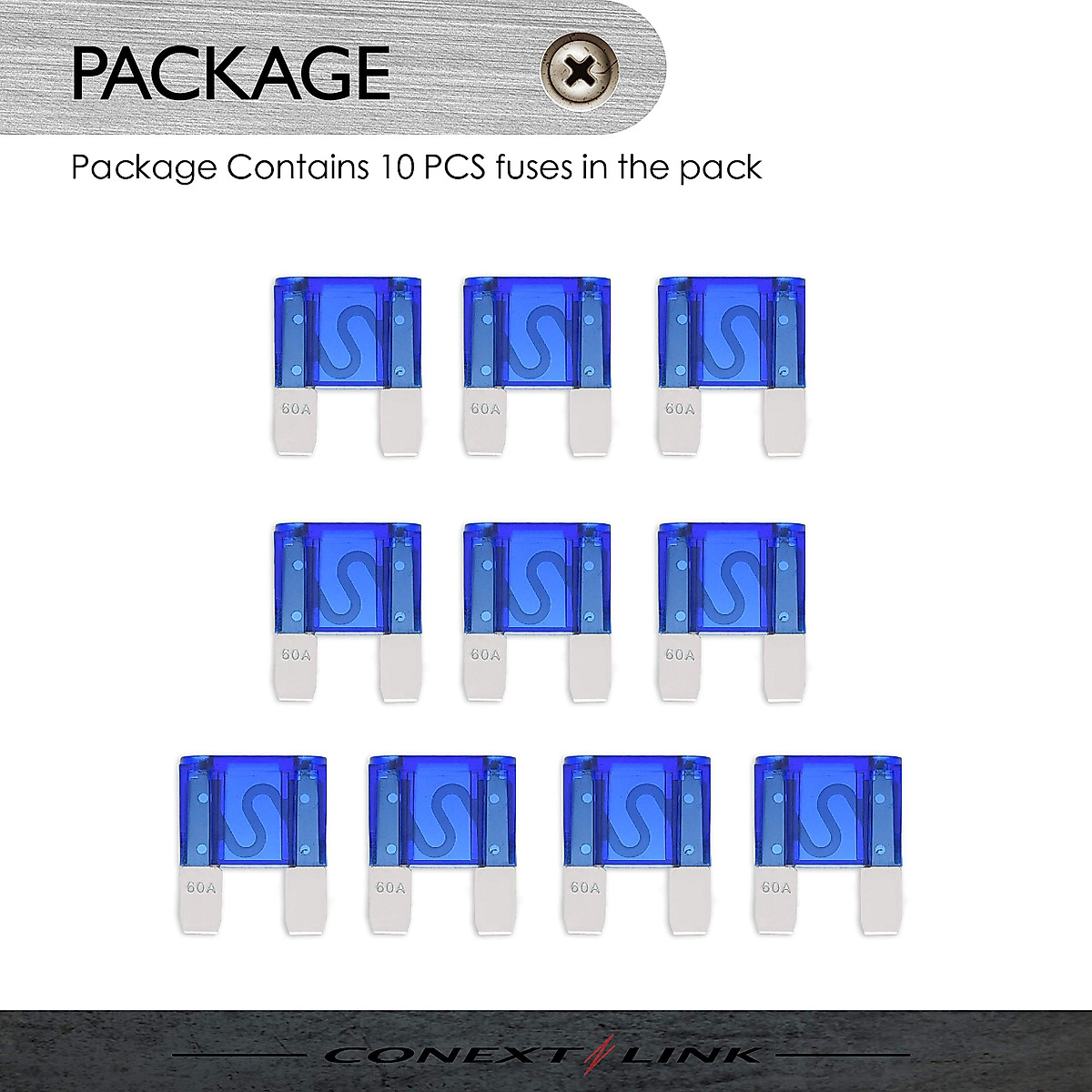Conext Link MAXI60-10 Nickel 60Amp MAXI Fuse 10 Pack （14294）