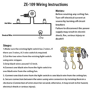 Akahttbn Ceiling Fan Light Switch Zing Ear ZE-109 Two-Wire Light Switch with Pull Cords for Ceiling Light Fans Lamps and Wall Lights Pull Chain Switch Control Replacement On-Off,2 Pcs Bronze