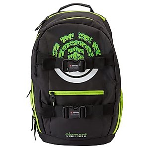 Element Men's Mohave Backpack - Lightweight -School Bookbag -With Skate Straps, All Black Mohave