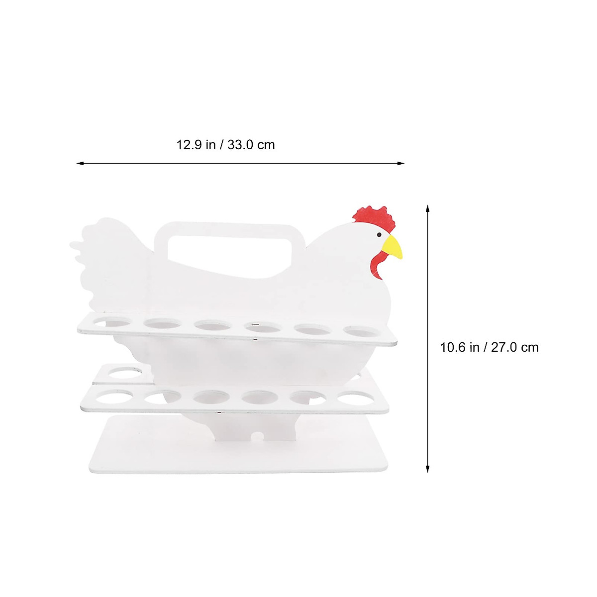 Hemoton 1pc Egg Rack Egg Tray for Refrigerator Wood Egg Tray Countertop Egg Dispenser Egg Dispenser for Refrigerator Decorative Tray Egg Stand Kitchen Supplies White Synthetic Wood Desktop