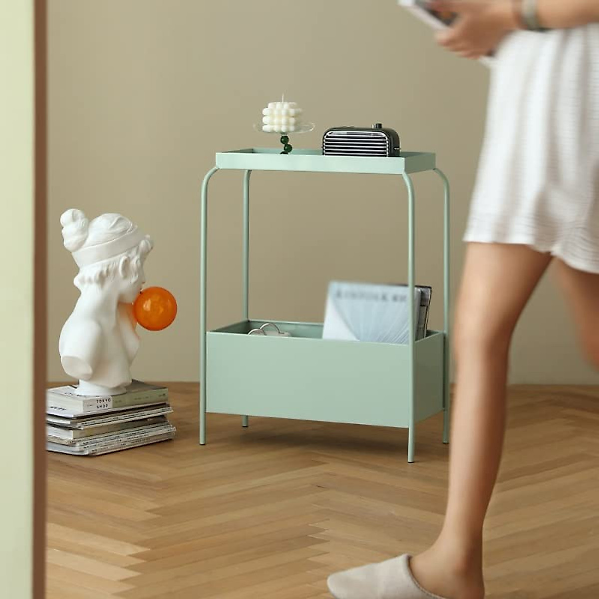 JYDQM Shelves Bathroom Accessories Bedside Tables Bathroom Shelves Kitchen Carts ( Color : D , Size : 65cm*51cm )
