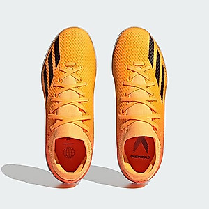 adidas X SPEEDPORTAL.3 Turf Football Shoe, Solar Gold/Black/Team Solar Orange, 5 US Unisex Big Kid