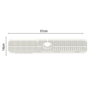 Hiborth Universal Faucet Draining Mat Faucet Draining Mat Non-slip Silicone Quick Drying Foldable Bathroom Kitchen Sink Splash Guard Faucet Draining Pad Transparent 2XL