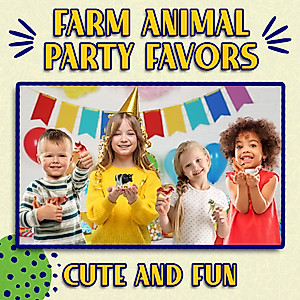 Bedwina Farm Animal Toys - Pack of 12 - Plastic Farm Animals for Kids, Realistic 3-5 Inch Ranch / Barnyard Animal Toy Figures Styles Include Sheep, Horse, Goat, Duck, Chicken, Turkey, Cow, Pig