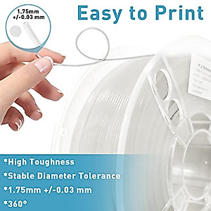 3D Printer PLA Filament Bundle 1.75mm, Glow in The Dark Rainbow Luminous 3D Printing Filament, Multicolor PLA Filament Gradient Color Change, Dimensional Accuracy +/- 0.03 mm, 1kg(2.2lbs) Spool