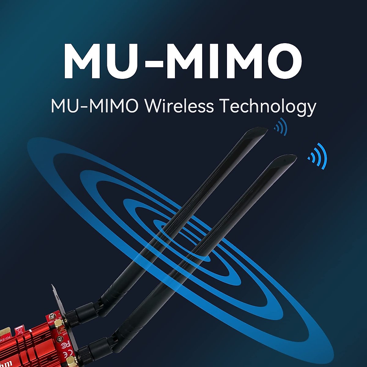RLihm WiFi 6E AX5400 PCIe WiFi Card Intel AX210 Network Card with Bluetooth 5.2 Tri-Band 6G/5.8G/2.4GHz Wireless WiFi Network Card for Desktop PC Windows 10/11 64-bit MU-MIMO,Ultra-Low Latency