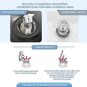 Bean Bag Chair-Inflatable Chair with Foot stool-Lounge Chair-Gaming Chair for Kids-Portable Blow Up Couch-Folding Chair-Waterproof Companion Chair for Party/Room/Camping/Outdoor Film (Black)