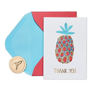 Papyrus Thank You Cards with Envelopes, Pineapple (20-Count)