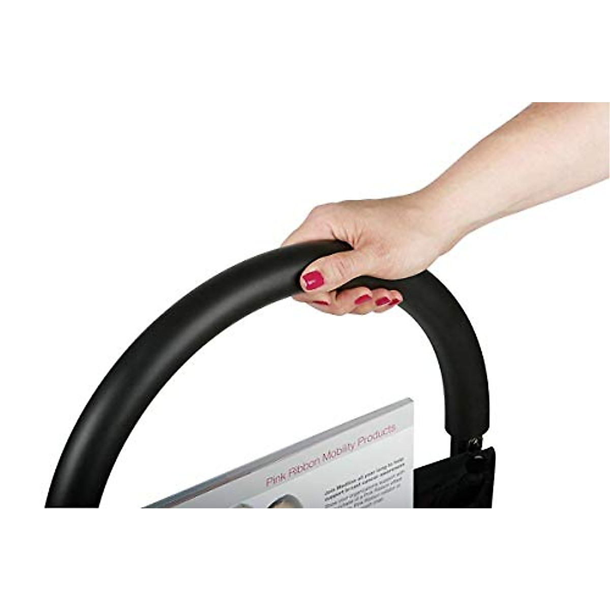 Medline Bed Assist Bar with Storage Pocket, Height Adjustable Bed Rail for Elderly Adults, Assistance for Getting In and Out of Bed at Home