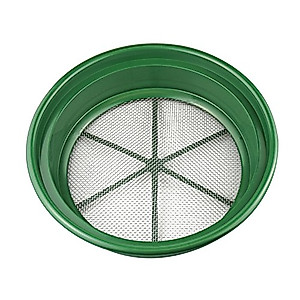 SE 13 1/4 Inch Stackable Classifier Gold Prospecting Pan - 1/8 Inch Stainless Steel Mesh Sifting Pan, Green