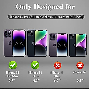 YWXTW Designed for iPhone 14 Pro Max Camera Lens Protector, for iPhone 14 Pro Camera Lens Protector, Individual Metal Anti Scratch HD Clear Case Friendly Tempered Glass Camera Cover, 1 Set