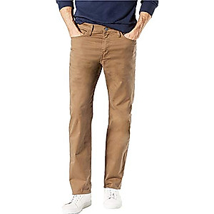 Dockers Men's Slim Fit Jean Cut All Seasons Tech Pants, Leather, 34W x 29L