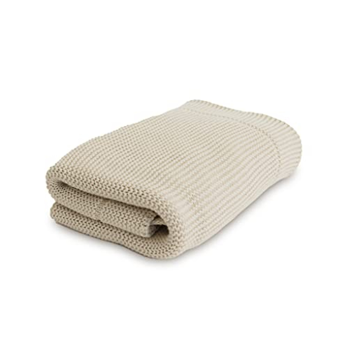 Natemia Knitted Baby Receiving Blanket, Ultra Soft Organic Cotton 30”x 40” Stroller and Nap Time Toddler Blanket