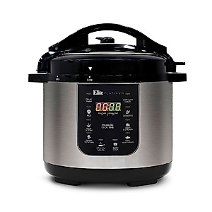Elite Platinum 8 Quart 14-in-1 Multi-Use Programmable Pressure Cooker, Slow Cooker, Rice Cooker, Sauté, and Warmer - Blue