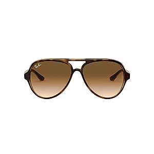Ray-Ban Women's Pilot Aviator Sunglasses, Matte Havana/Light Brown, One Size