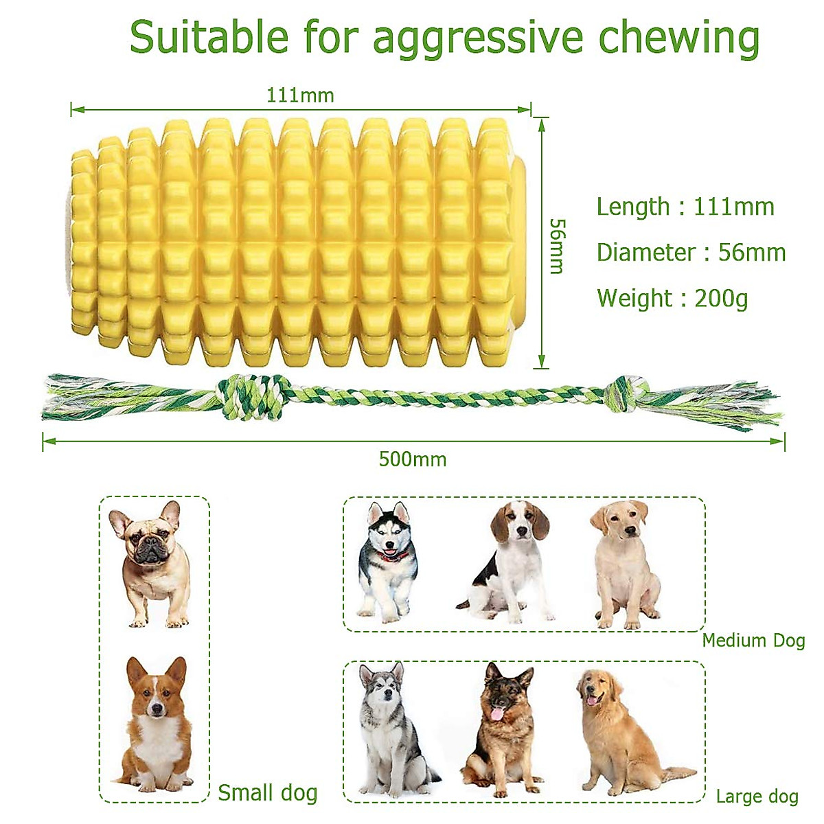 Vastean Shaped Dog Chew Toy, Bite-Resistant Tough Chew Rope Toys for Boredom Teeth Cle aning Dental Care