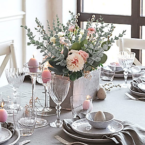 CEWOR 80pcs Artificial Eucalyptus Stems Fake Eucalyptus Leaves Stems Real Touch Leaf Branches for Flower Bouquet Wedding Easter Centerpiece Spring Home Office Decor