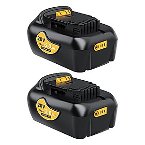 Genuine Capacity 2 Pack 6Ah 20V Max Battery Replacement for Dewalt 20V Battery with USB and USB-C Charging Port, True Capacity Lithium ion Battery Compatible with All 20V Dewalt Cordless Tools