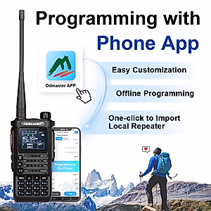 TIDRADIO (2nd Gen) TD-H8 GMRS Radio Two Way Radio,APP Programmable,Support Chirp,Long Range Walkie Talkies with 2pcs Rechargeable USB-C 2500mAh Battery,NOAA Weather Broadcast Receiver
