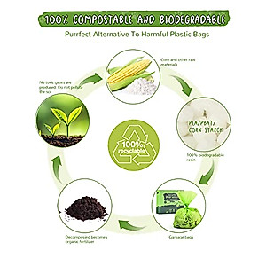 Cat Litter Bags for Poop Biodegradable Cat Waste Disposal Bag Leakproof Durable and Unscented Large to Fit Any Scoop - 100 Count…