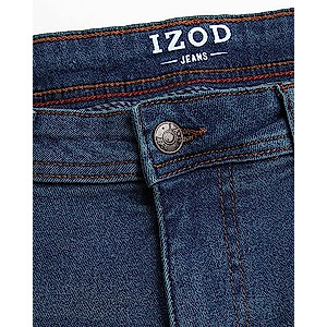 IZOD Men's Jeans | Comfort Stretch Denim Jeans | Casual Relaxed Fit Jeans for Men, Size 38W x 30L, Frost Blue
