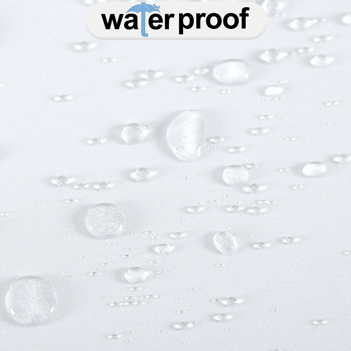 OutdoorLines Waterproof Outdoor Curtains for Patio - Windproof Tab Top Gazebo Curtain Panels - Privacy Sun Blocking Outside Curtain Set for Porch, Pergola and Cabana 54 x 84 inch, White, 2 Panels