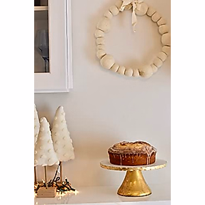 Mud Pie Marble Pedestal Cake Serving Stand, Gold