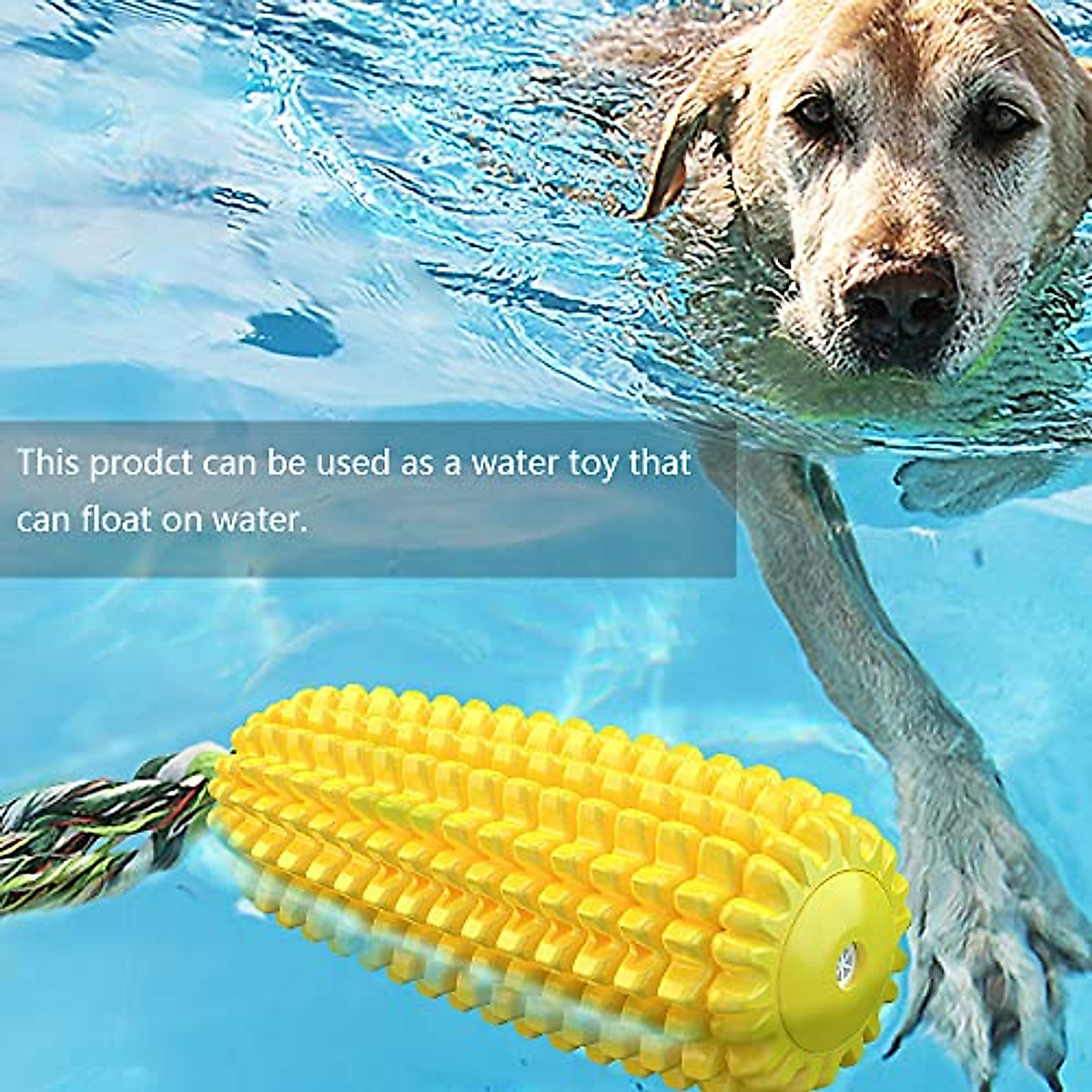 PunkyKom Dog Chew Toys, Puppy Toothbrush for Cleaning Teeth,Dog Squeak/Non-Squeak Toys Interactive Corn Toys, Dog Toys Aggressive Chewers for Small/Medium/Large Dog.