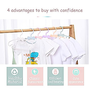 XIANGBINXUAN Kids Hangers Plastic Hanger, Lightweight Dress Hanger with Hook Cute Bow Space Saving Clothes Hanger Strong Durable - Great As Toddler or Infant Clothes Hangers (Beige 30pcs)