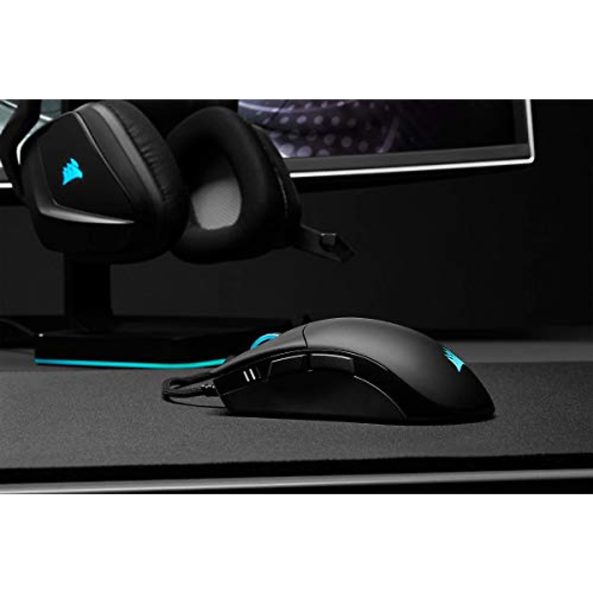 CORSAIR SABRE RGB PRO CHAMPION SERIES FPS/MOBA Gaming Mouse - Ergonomic Shape for Esports and Competitive Play - Ultra-Lightweight 74g - Flexible Paracord Cable,Black