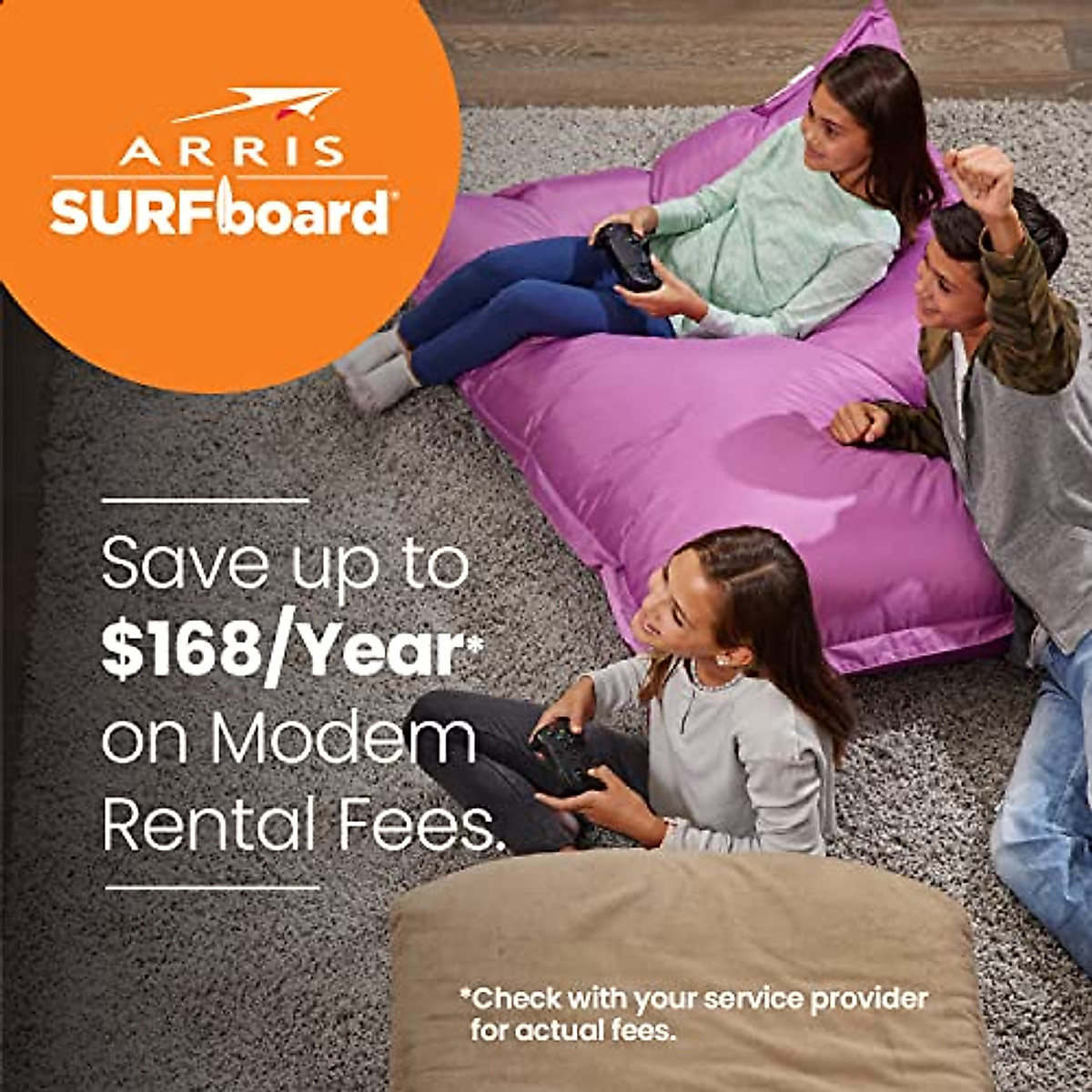 ARRIS Surfboard G34 DOCSIS 3.1 Gigabit Cable Modem & Wi-Fi 6 Router & GE Digital 2-Way Coaxial Cable Splitter
