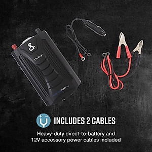 Cobra PURE SINE 400W Power Inverter - Portable, 2 Grounded AC Outlets, 2 Fast Charge USB Ports and Remote Controller (CPIALCDG1) Compatible