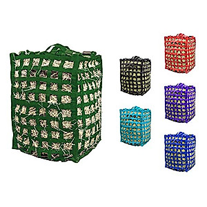 Derby Originals Natural Grazer Patented Four Sided Slow Feed Horse Hay Bale Bag with Exclusive Super Tough Bottom, Hunter Green (71-7133-HGR)