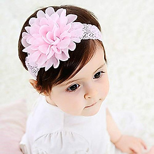 JOYOYO 16 Colors Baby Girls Headbands Chiffon Flowers Breath Mesh Soft Lace Headbands for Infant Newborn and Toddlers