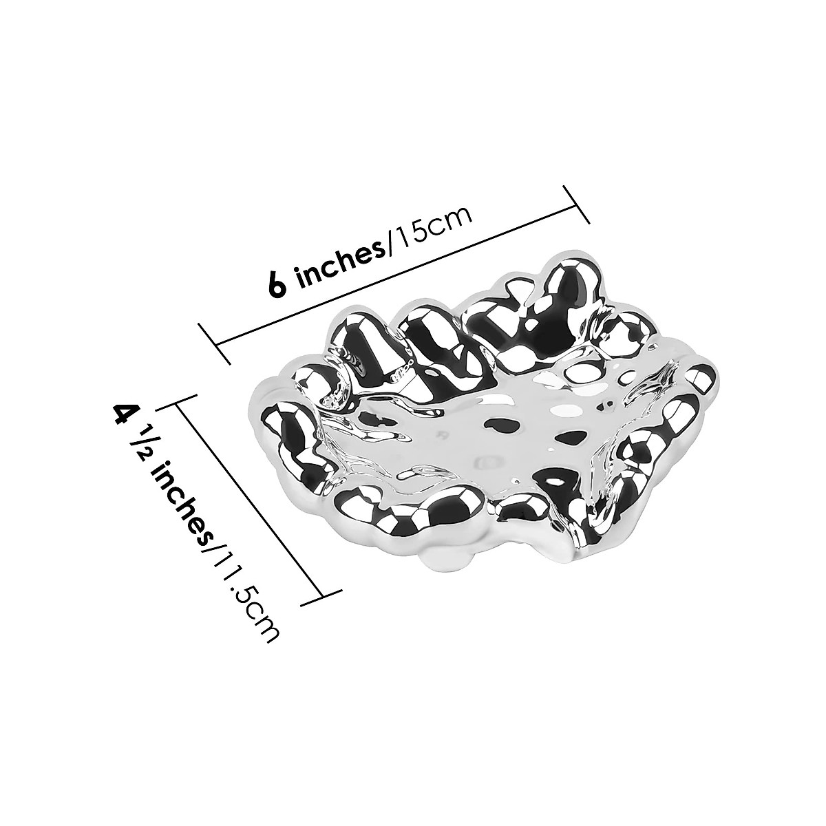 DODAMOUR Soap Dish with Drain, Self Draining Bar Soap Holder, Waterfall Soap Tray Saver Container for Bathroom (Silver)