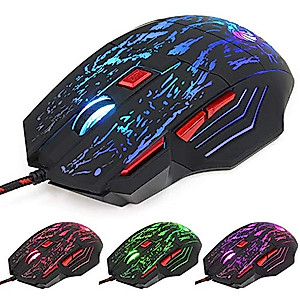 Raxinbang Keyboard One-Handed Mechanical Mini Gaming Keypad Adjusted LED Backlit Ergonomic Game Controller with 1.5m Line for LOL/PUBG/Wow/Dota/OW