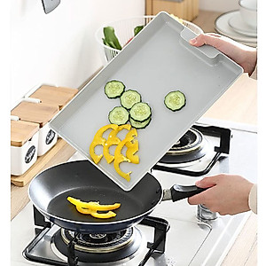 Cutting Board with Base Tray,Kitchen Bamboo Cutting Board,Cutting Board Platter Great Gift For Mother’s Day,Multi-Function Pull-Out Cutting Board,Anti-Skid And Hangable