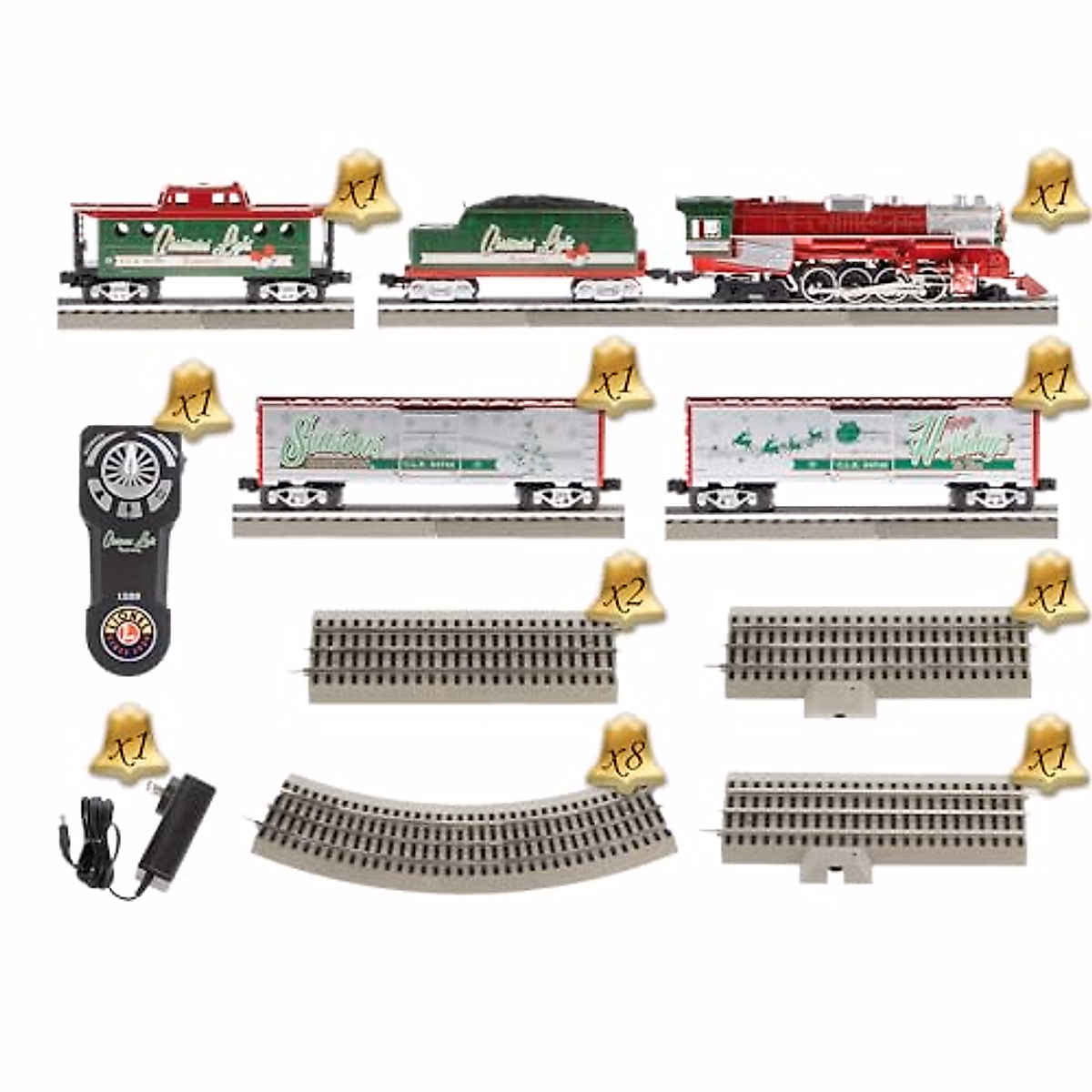 Lionel Christmas Light Express LionChief 5.0 Electric O Gauge Train Set with Bluetooth & Remote