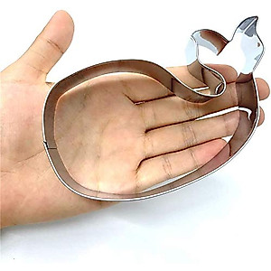 LILIAO Whale Cookie Cutter - 4.6 x 2.8 inches - Stainless Steel