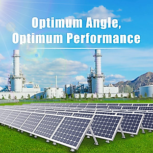 woefste Adjustable Solar Panel Tilt Mount Brackets Aluminum Alloy Mounting Bracket Stand Systems Support 50W 70W 100W 150W 200W 300W 400W Panels for Roof/Boat/Flat Surface, 2 Set