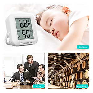 THIRDREALITY Zigbee Temperature and Humidity Sensor with Digital LCD Display, ZigBee Hub Required, App Records, Remote Monitoring and Smart Home Automation, AAA Batteries Included